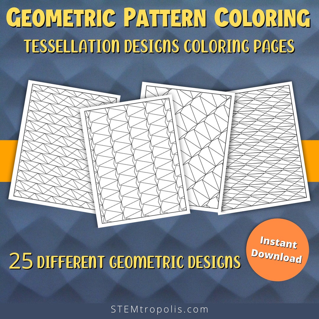 Geometric Coloring Pages, Abstract Coloring, Tessellations, Relaxation ...