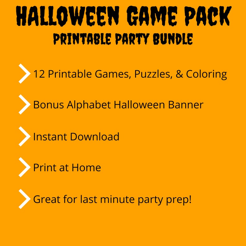 Halloween Printable Games, Black Cat, Printable Party Banner ...