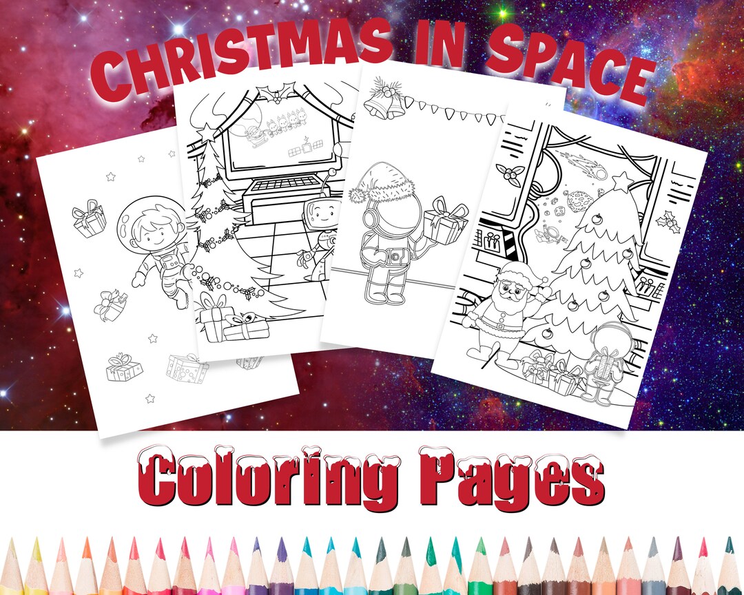 Astronaut Christmas Coloring Pages, Astronaut Printable Space Coloring ...