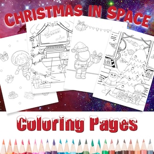 Astronaut Christmas Coloring Pages, Astronaut Printable Space Coloring ...