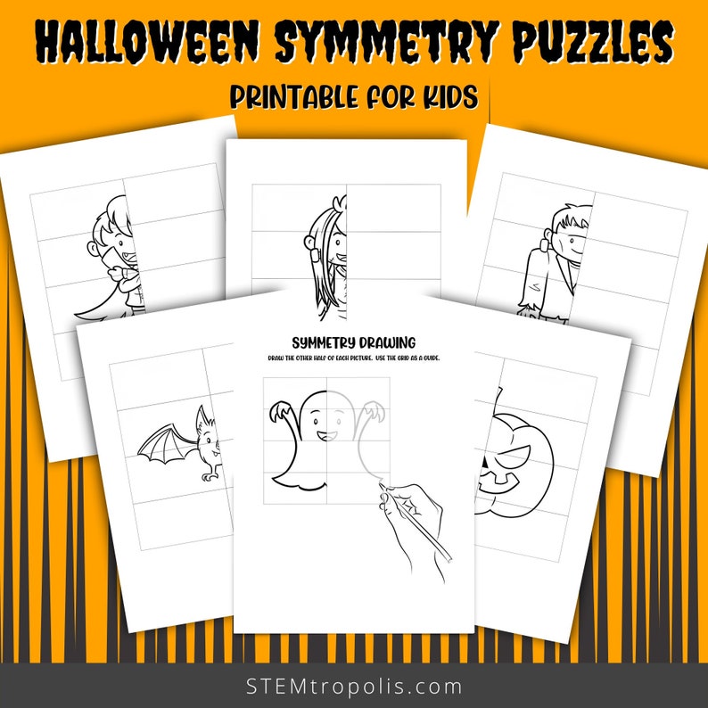 Halloween Printable Activity Pages, Drawing Activities, Activity Pages ...