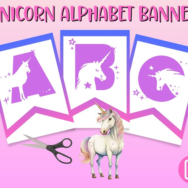 Unicorn Letters - Etsy