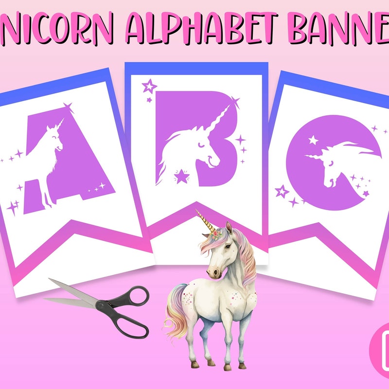 Unicorn Letters - Etsy