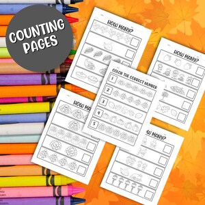 Thanksgiving Math Worksheets, Pre-k Kindergarten Worksheets, Counting ...