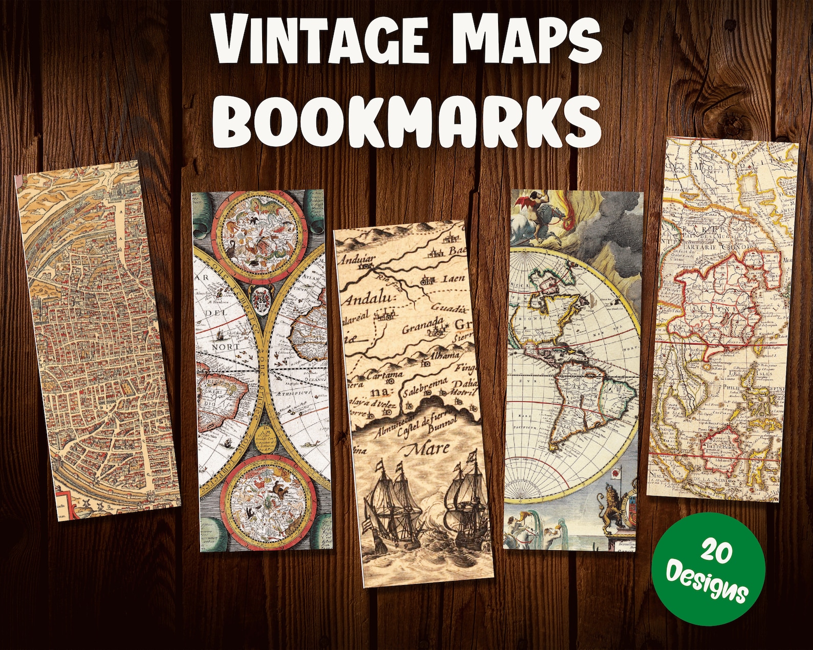 Vintage Maps Printables, Printable Bookmark, Old World Map Print ...