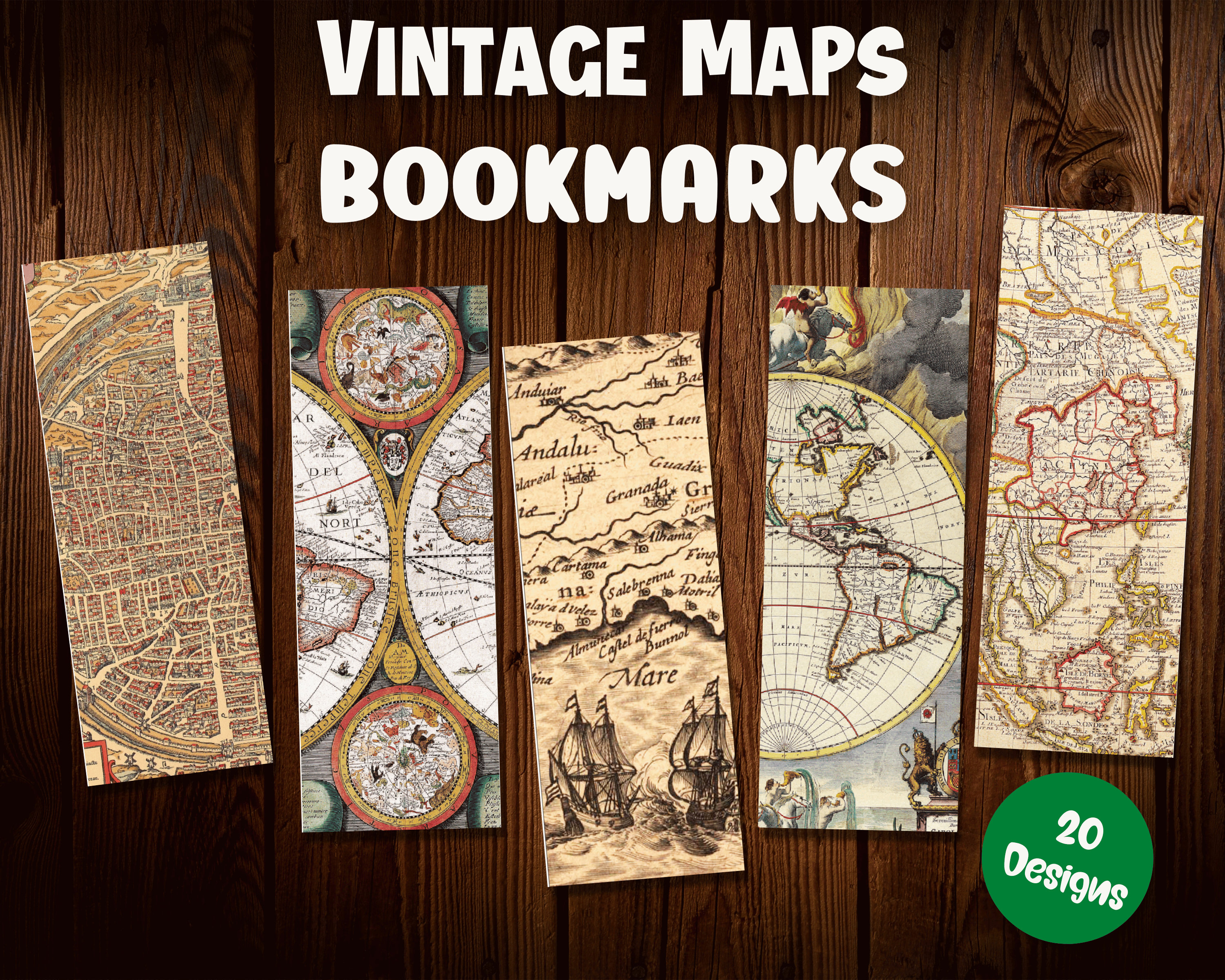 Vintage Maps Printables, Printable Bookmark, Old World Map Print ...