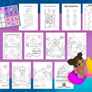 Mermaid Printable Activities for Kids, Mermaid Activity Sheet, Mermaid ...