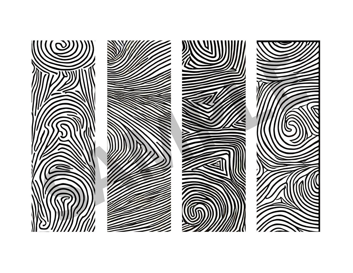 Printable Coloring Bookmarks, Printable Bookmark, Abstract Coloring ...