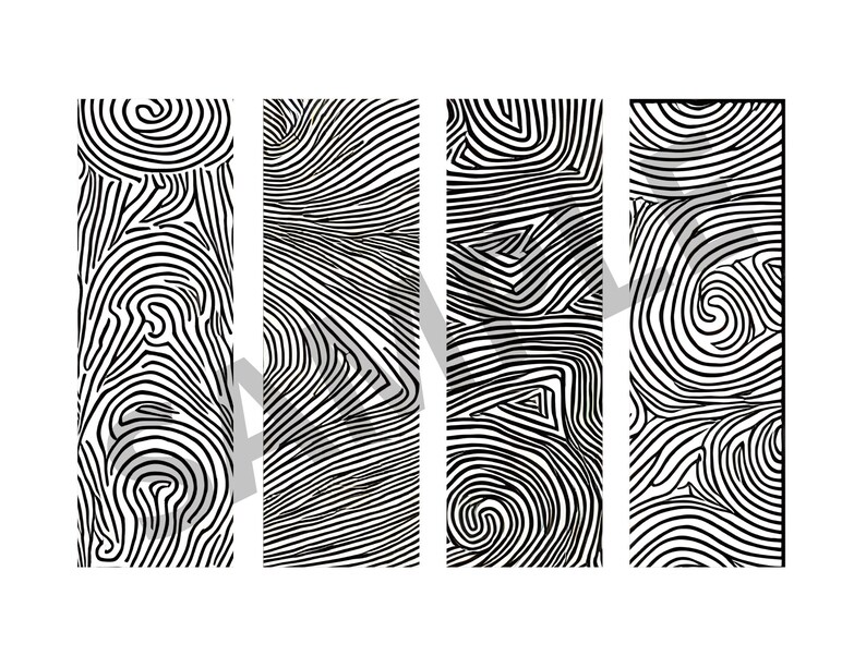 Printable Coloring Bookmarks, Printable Bookmark, Abstract Coloring ...