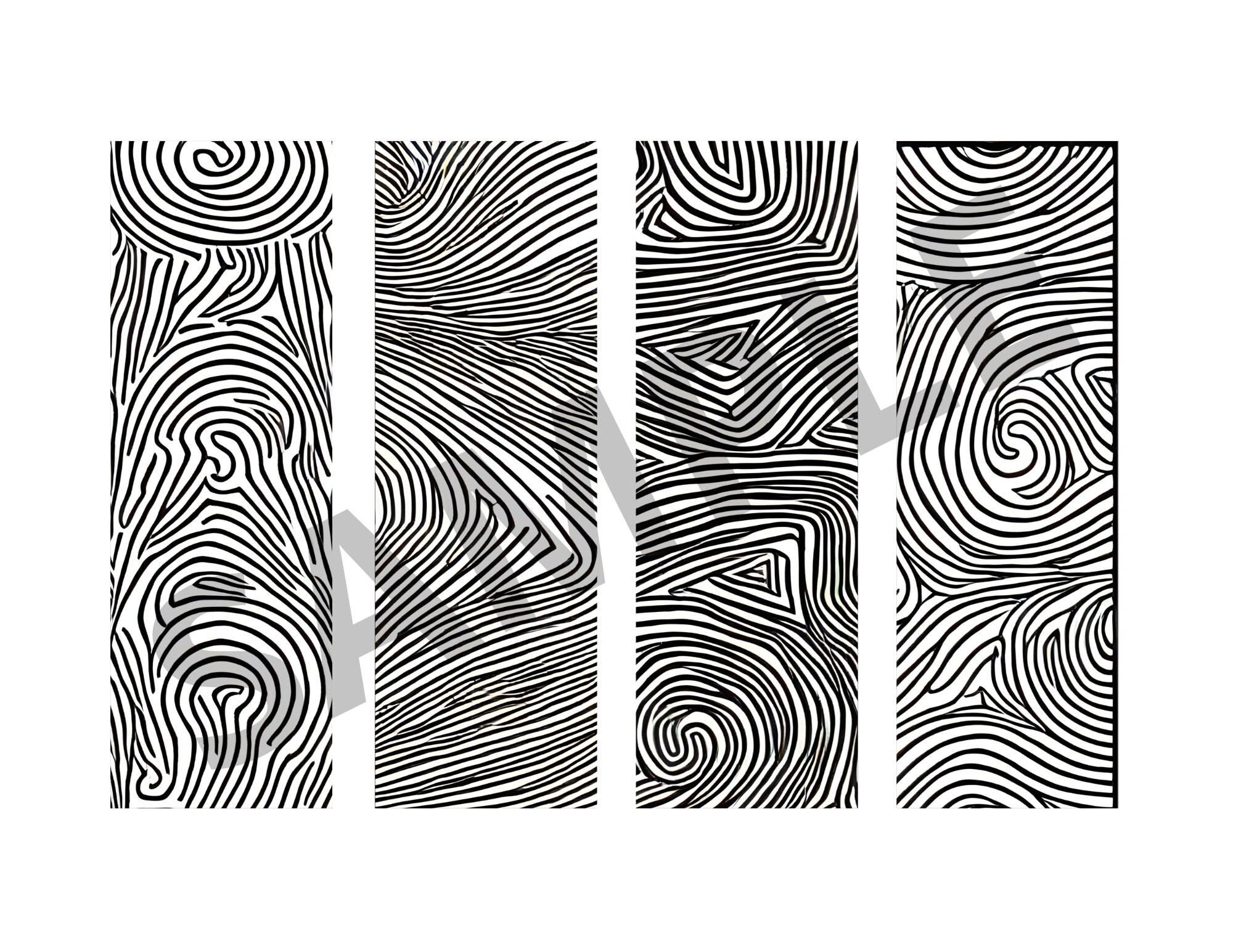 Printable Coloring Bookmarks, Printable Bookmark, Abstract Coloring ...