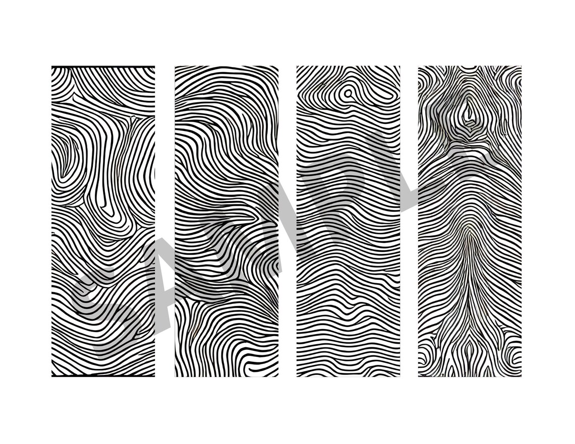 Printable Coloring Bookmarks, Printable Bookmark, Abstract Coloring ...