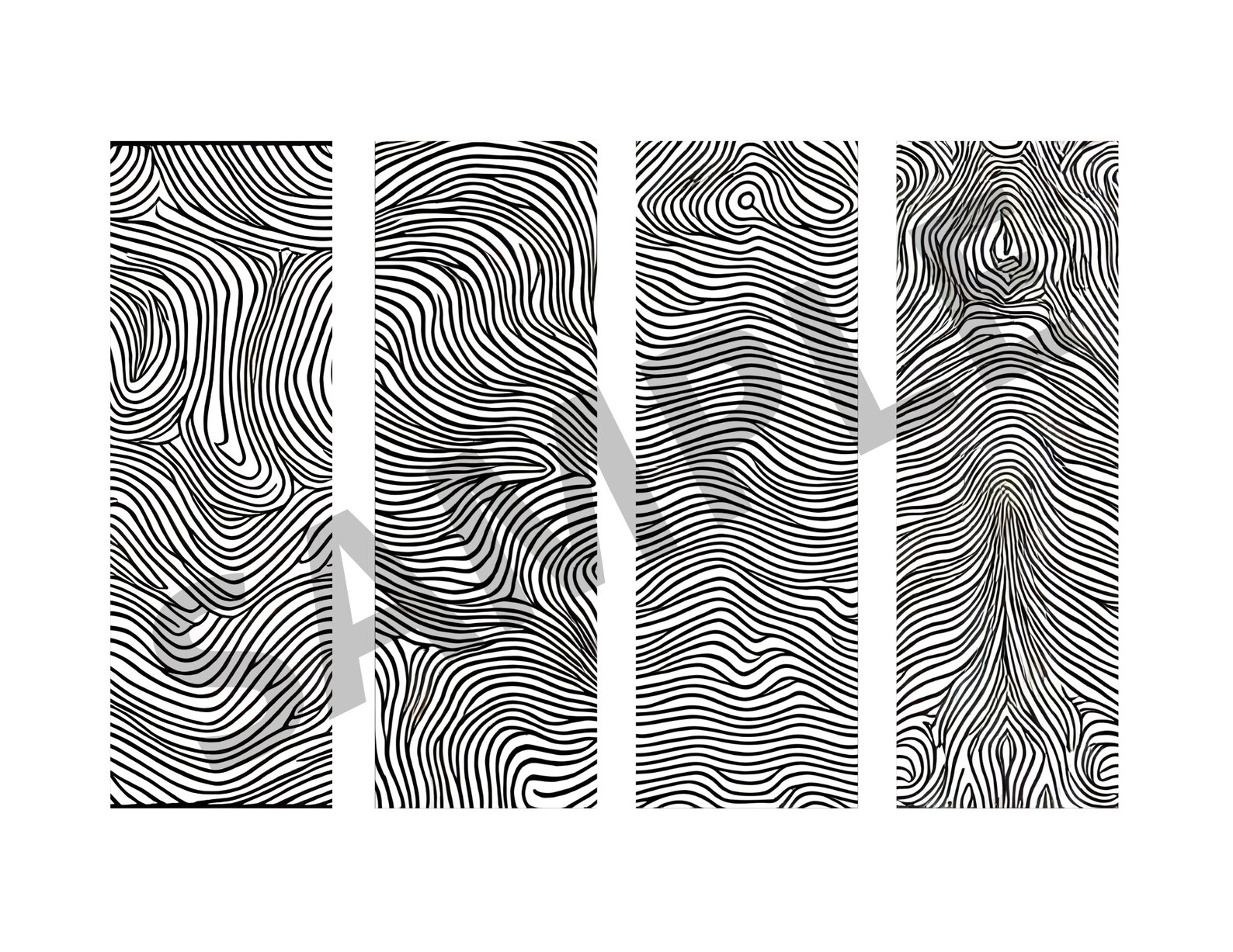 Printable Coloring Bookmarks, Printable Bookmark, Abstract Coloring ...