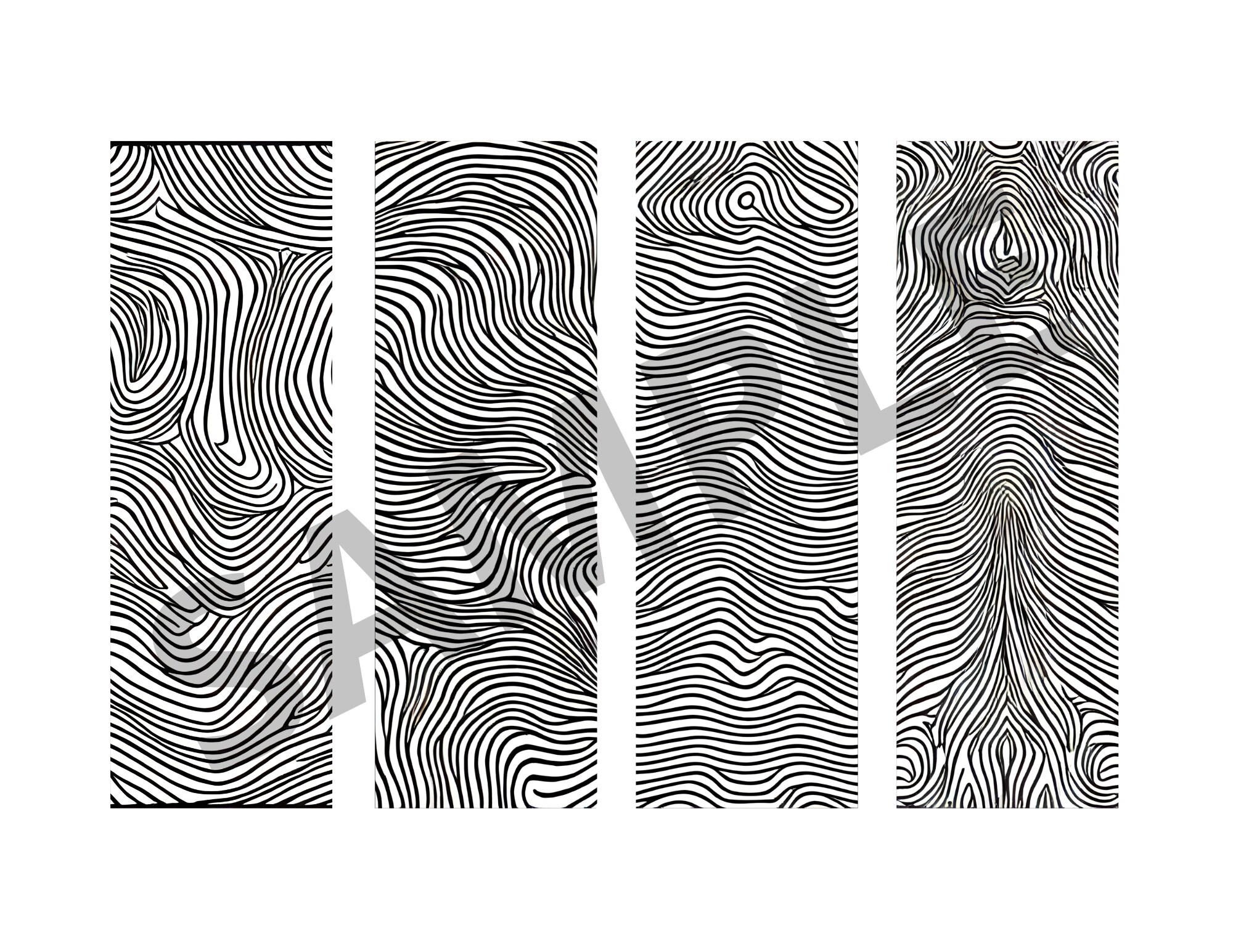 Printable Coloring Bookmarks, Printable Bookmark, Abstract Coloring ...