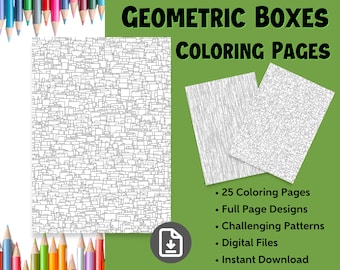 Geometric Coloring Pages, Abstract Coloring, Tessellations, Relaxation ...