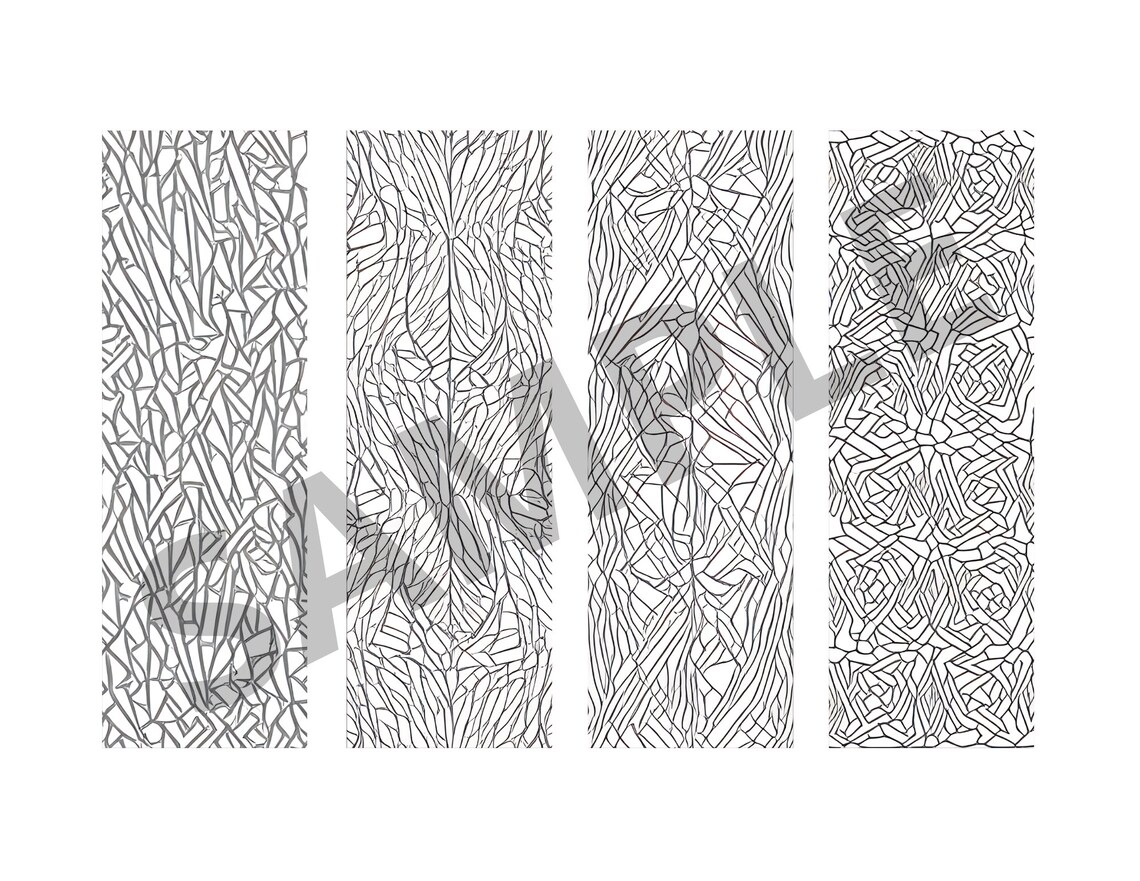 Printable Coloring Bookmarks, Printable Bookmark, Abstract Coloring ...