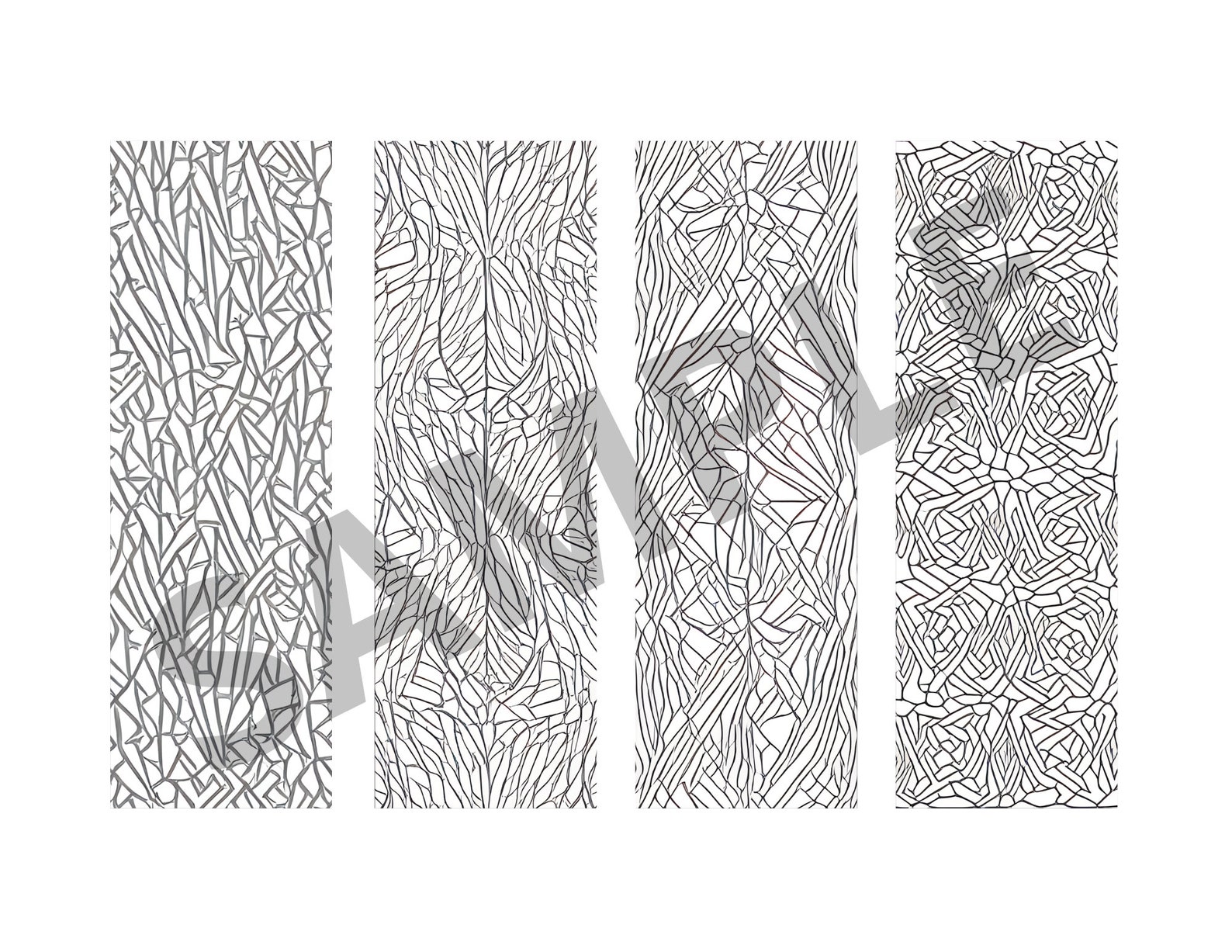 Printable Coloring Bookmarks, Printable Bookmark, Abstract Coloring ...