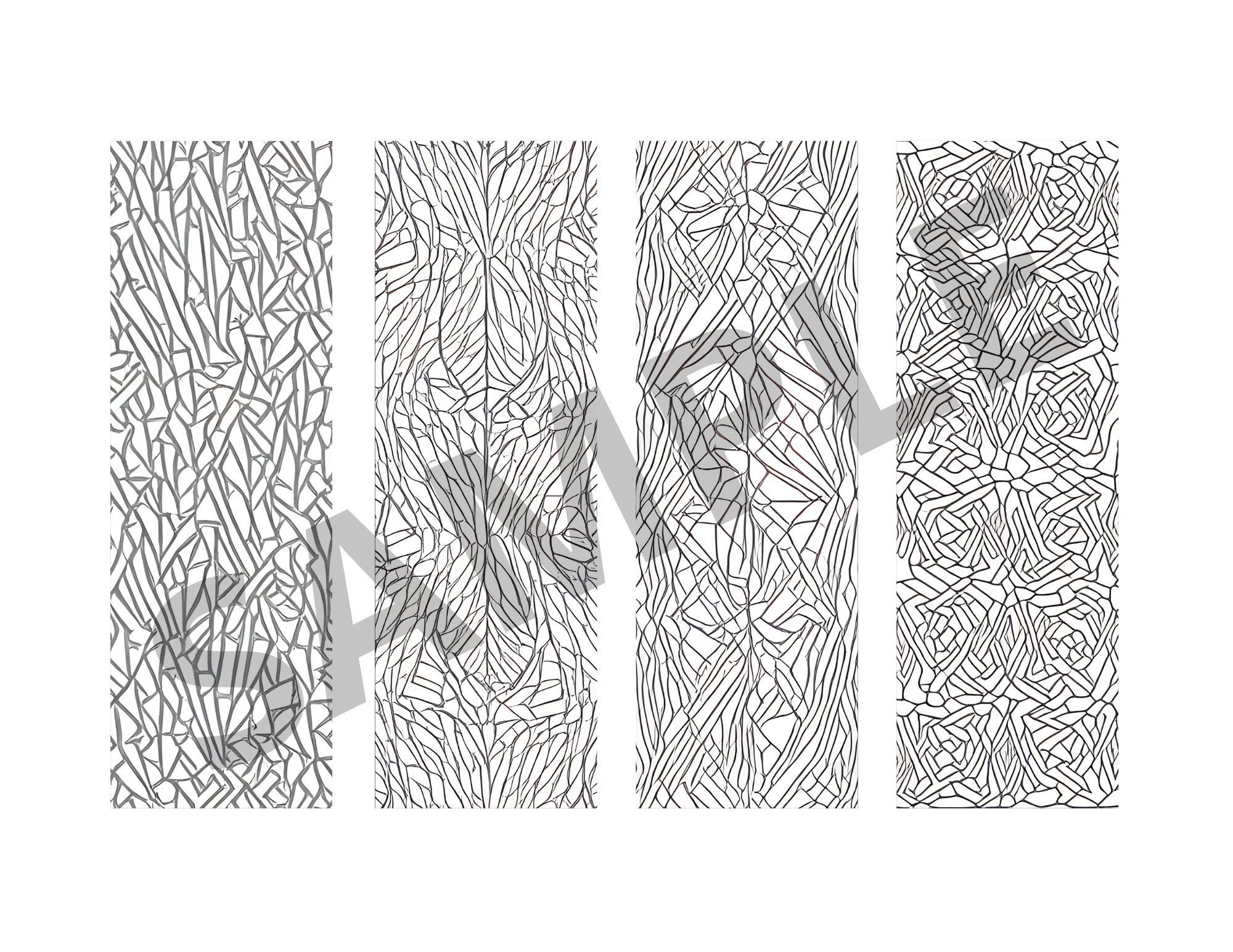 Printable Coloring Bookmarks, Printable Bookmark, Abstract Coloring ...