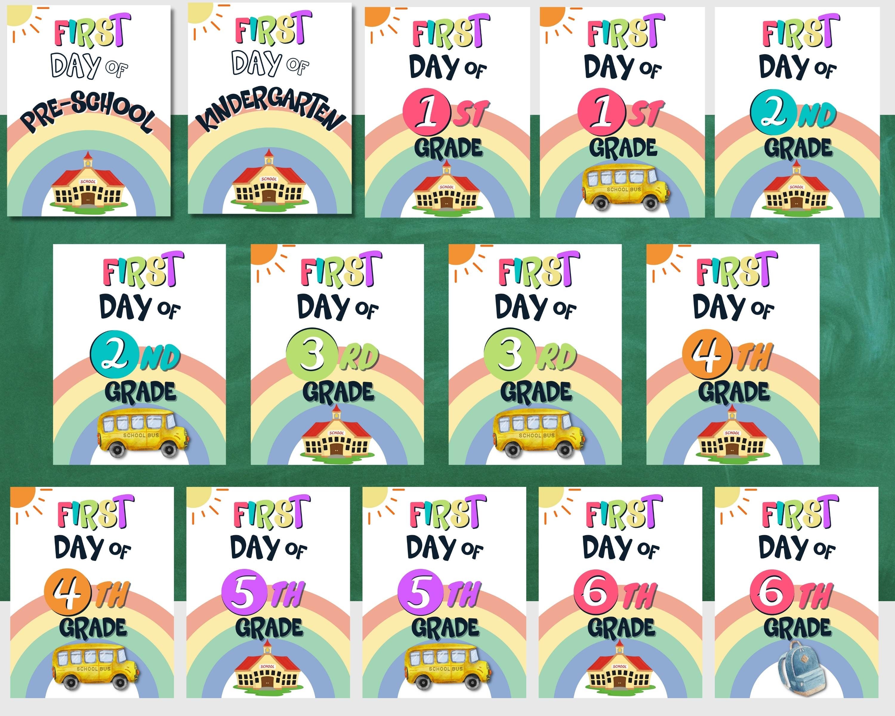 First Day of School Printable Sign, Back to School Printable, First Day ...