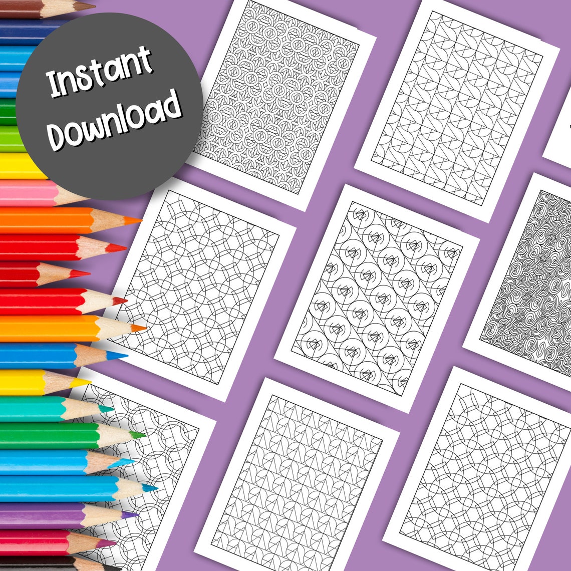 Geometric Coloring Pages, Printable Coloring Pages, Coloring Therapy ...