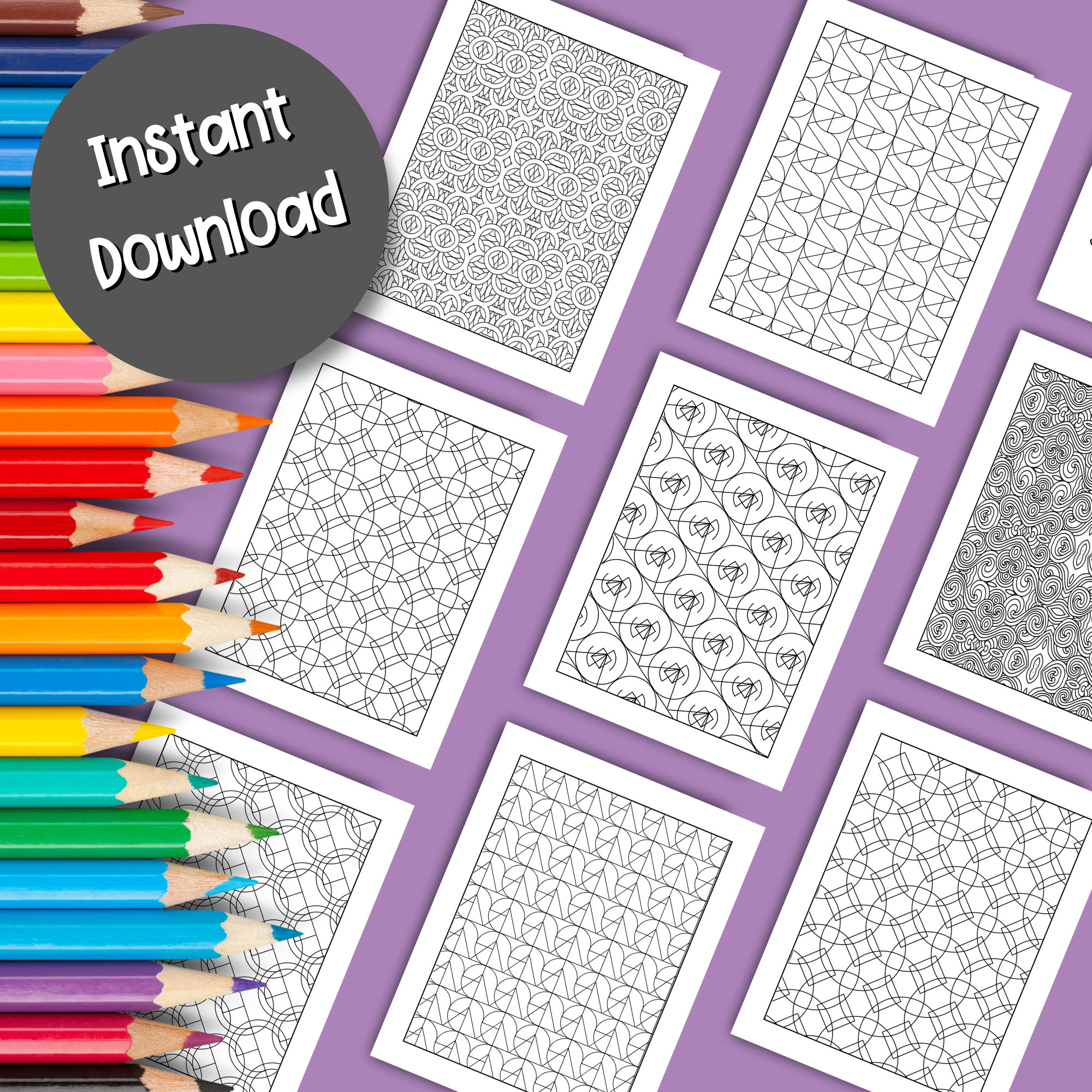 Geometric Coloring Pages, Printable Coloring Pages, Coloring Therapy ...