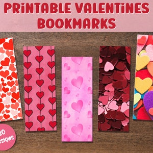 Valentines Printable Bookmark, Bookmark Printable Valentine, Party ...