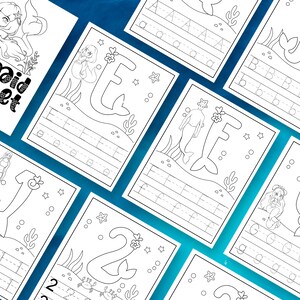 Mermaid Printable Handwriting Worksheets, Mermaid Coloring Pages ...