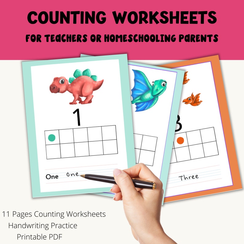 Math Poster, Classroom Decor, Counting Numbers, 0-10 Maths Worksheet ...