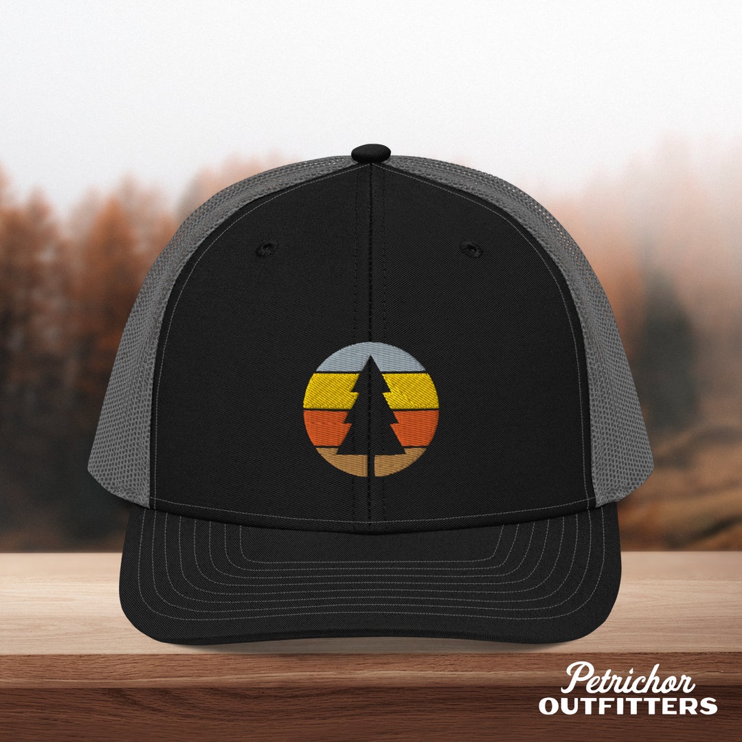 Pine Tree Trucker Hat | Adjustable Snapback Cap | Outdoor Lover Hat - Etsy