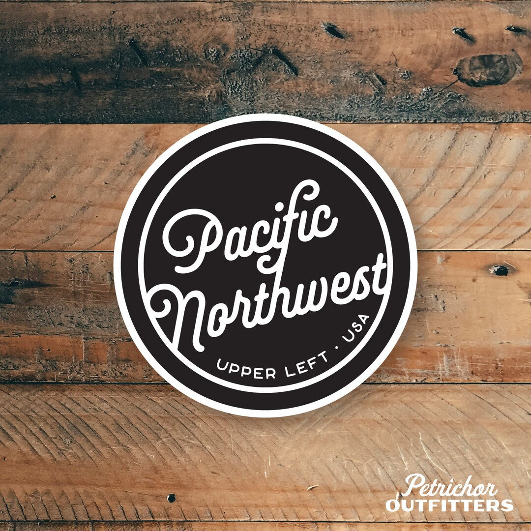 Pacific Northwest Retro Sticker | Indoor\outdoor | Travel Sticker ...