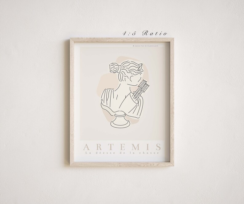 Goddess Artemis | Printable Wall Art | Greek Mythology Print | Light ...