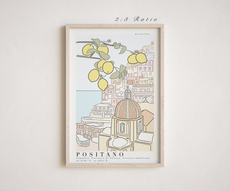 Positano Italy Art Print | Printable Wall Art | Wanderlust Home Decor ...