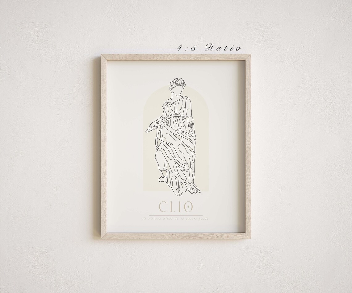 Clio Muse of History Art Print Printable Wall Art Digital Download 9 ...