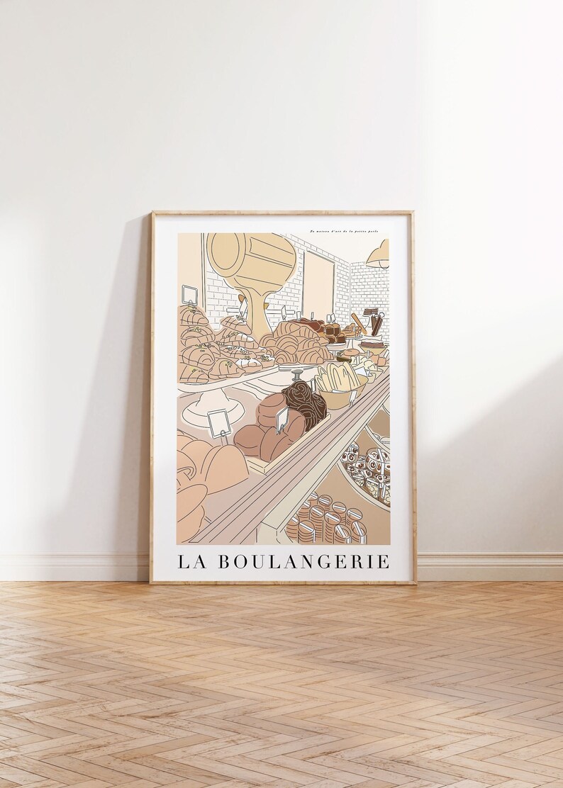 French Bakery Art Print Printable Wall Art Digital - Etsy