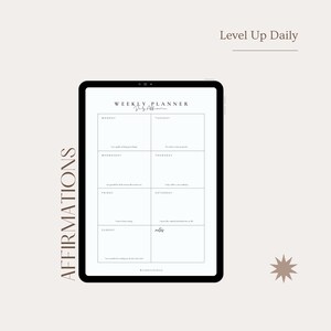 365 Daily Affirmations | 52 Weekly Planner | Printable | Organizer ...