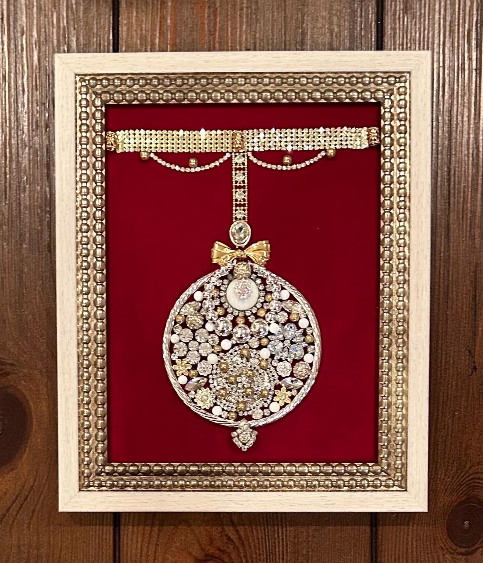 8”x10” Handmade Framed Vintage Jewelry Art Ornament - Etsy