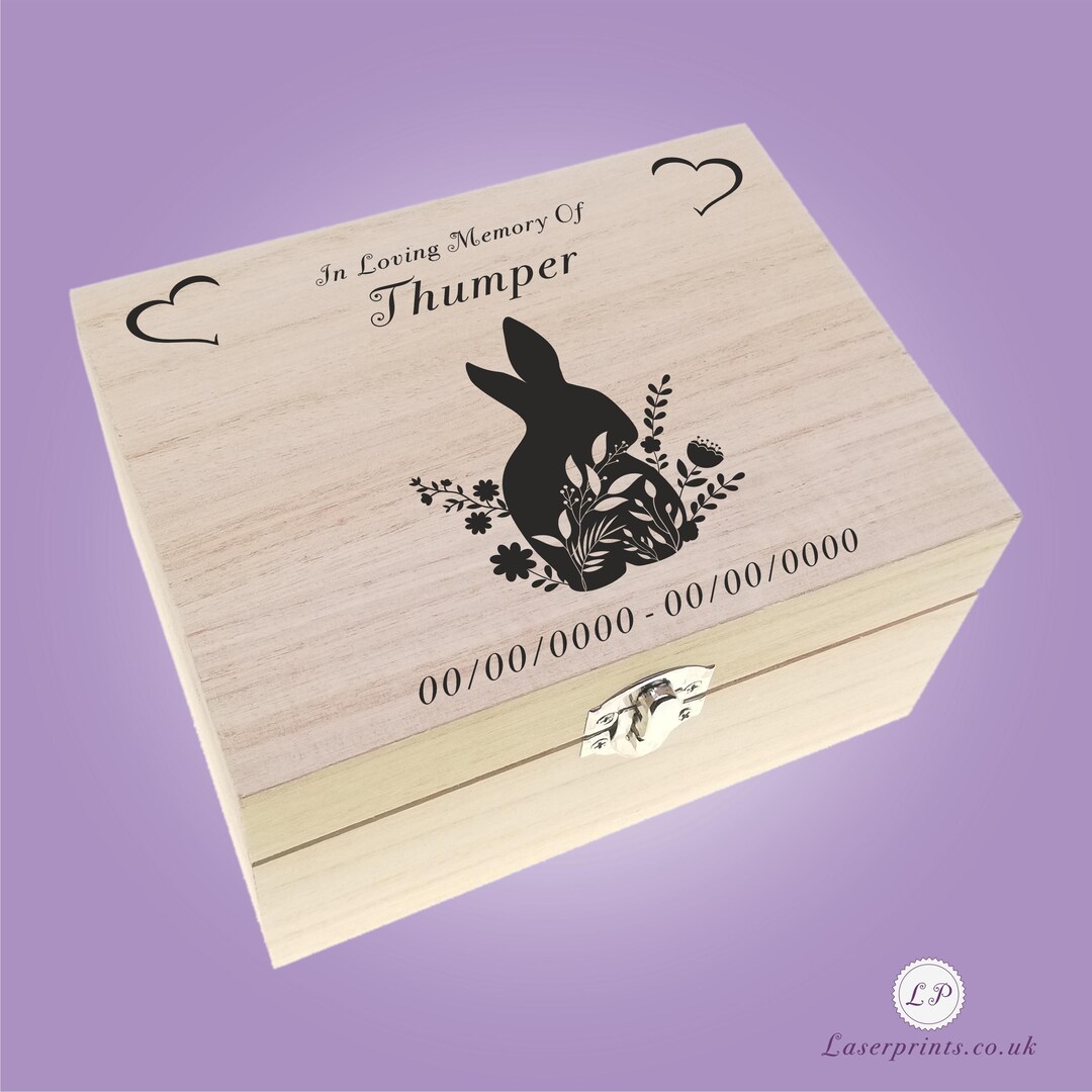Handcrafted Bunny Memorial Urn for Rabbit Ashes Remembrance Keepsake ...