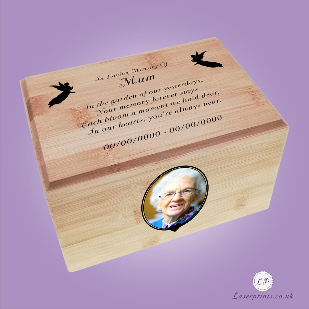 Handcrafted Cremation Human Ashes Photo Memorial Funeral Keepsake Adult ...