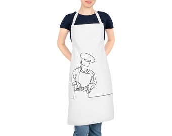 Line Drawing Apron - Etsy