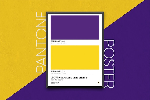 Louisiana State University Pantone Color Poster | Etsy