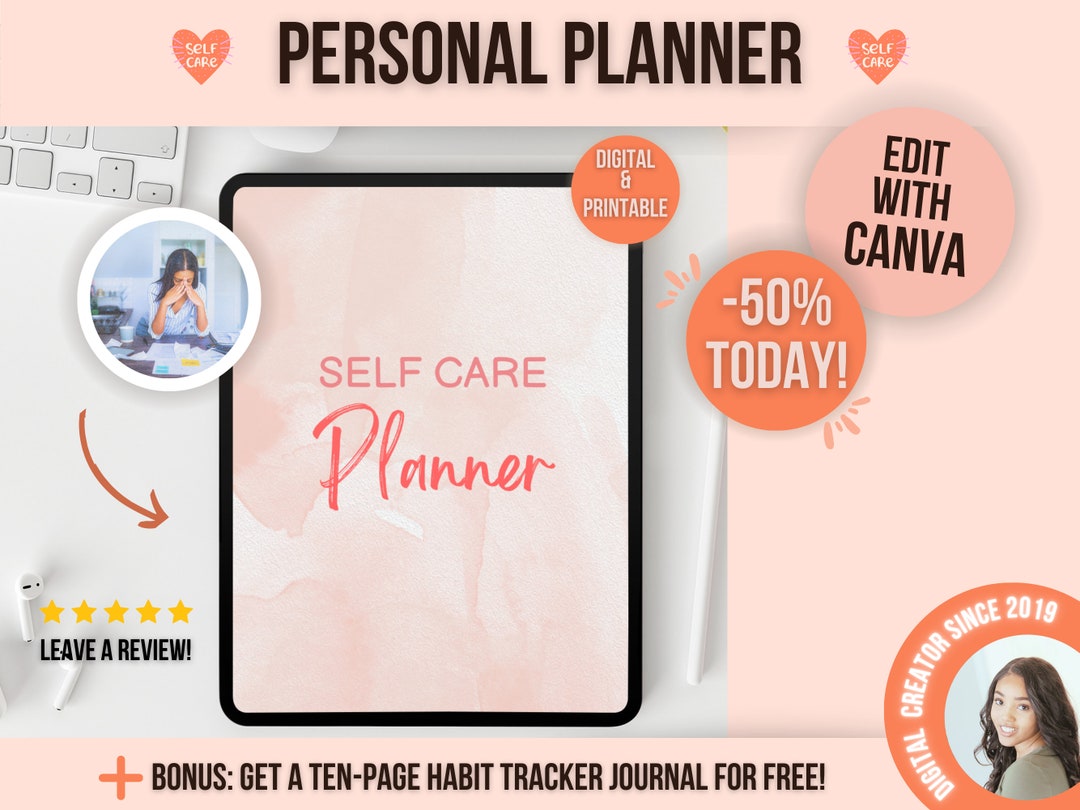 Digital Self Care Journal Self Care Planner Skin Care Journal Self Love ...
