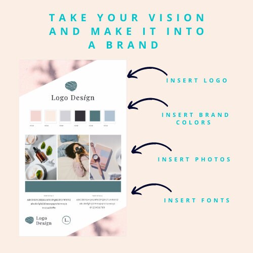 Editable Brand Boards | Brand Board Template Canva | Branding Kit ...