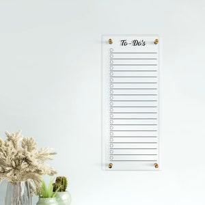Acrylic to Do List | Customizable Planner | Chore Chart | Custom Dry ...