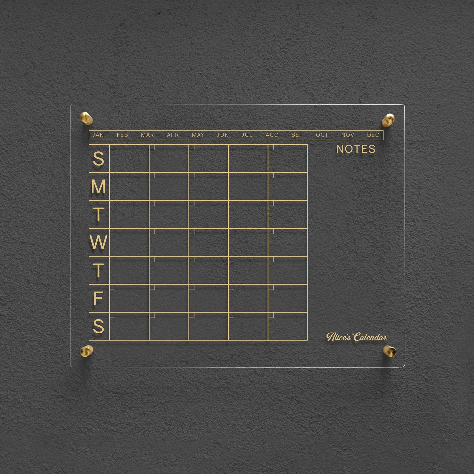 Customizable Acrylic Monthly Calendar Personalized Calendar - Etsy