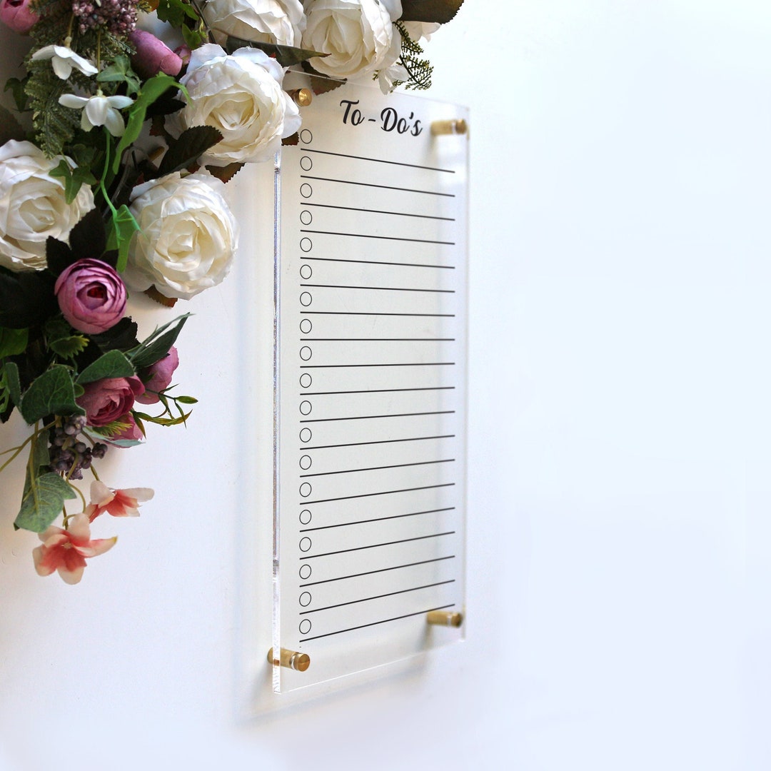 Acrylic to Do List | Customizable Planner | Chore Chart | Custom Dry ...