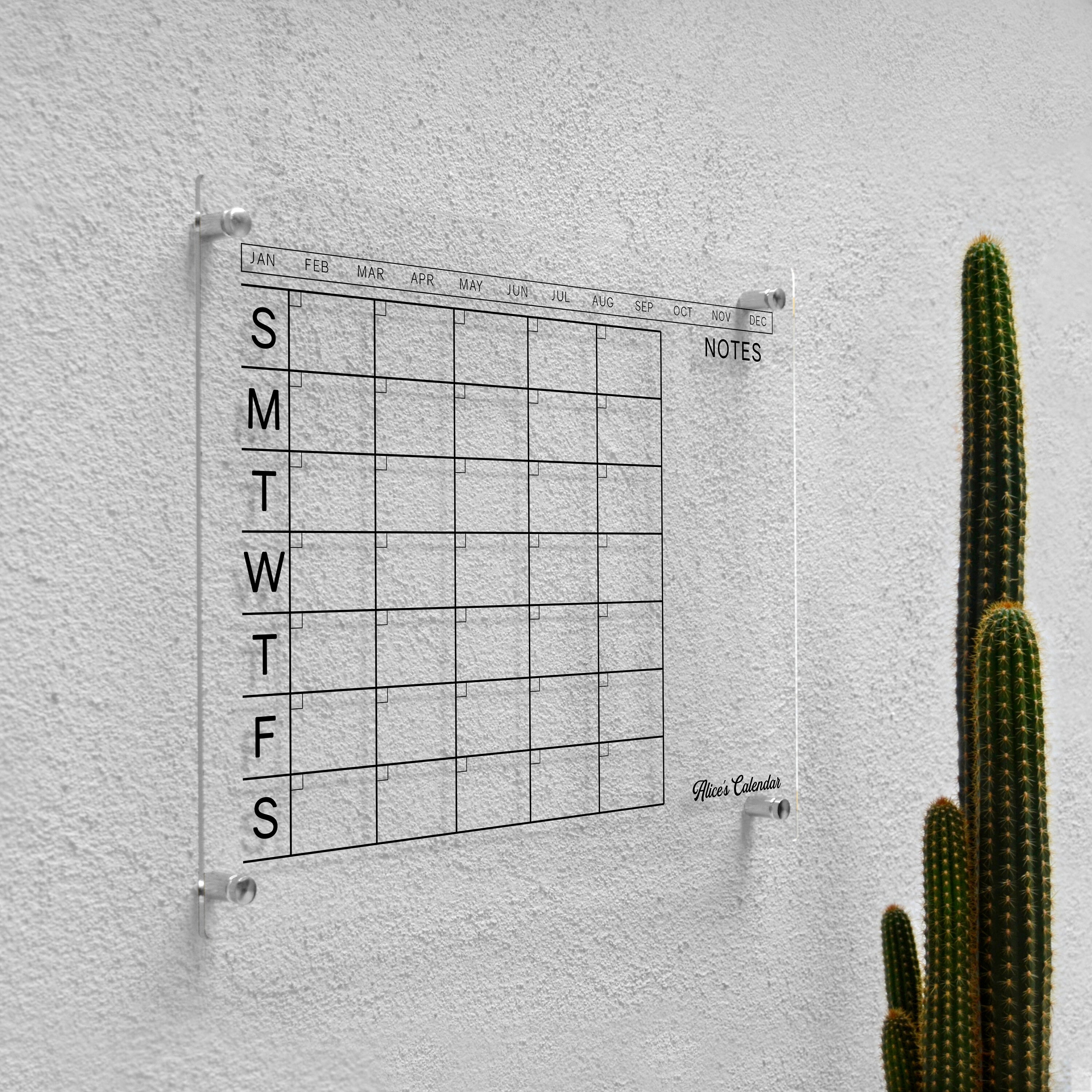 Customizable Acrylic Monthly Calendar Personalized Calendar - Etsy