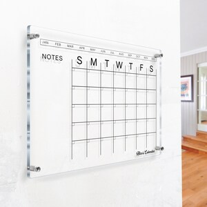 Acrylic Monthly Planner | Gold Print | Personalized Calendar for Wall ...