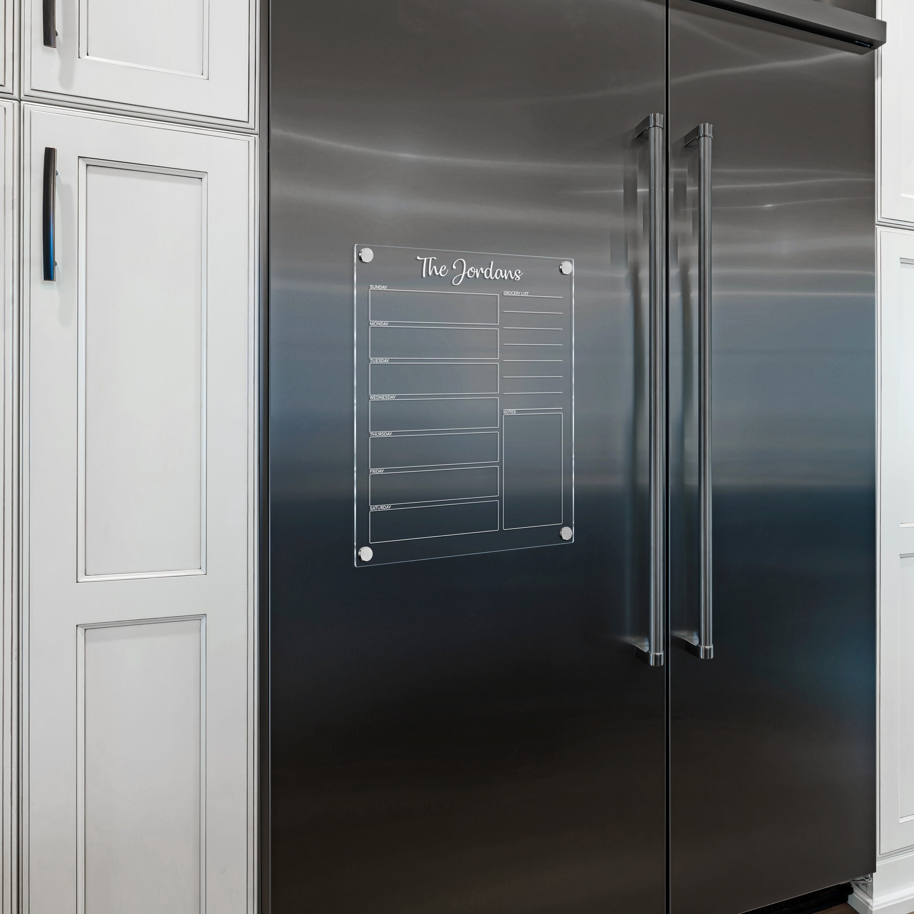 Magnetic Acrylic Weekly Calendar Personalized Calendar for - Etsy