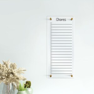 Acrylic to Do List | Customizable Planner | Chore Chart | Custom Dry ...