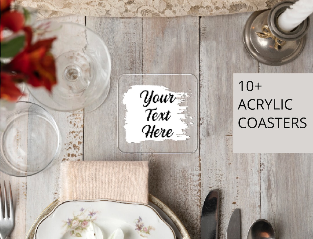 Acrylic Round Coaster | Wedding Coaster | Personalized Coaster Set ...