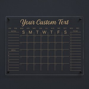 Acrylic Monthly Calendar | Personalized Wall Calendar | Family Planner ...